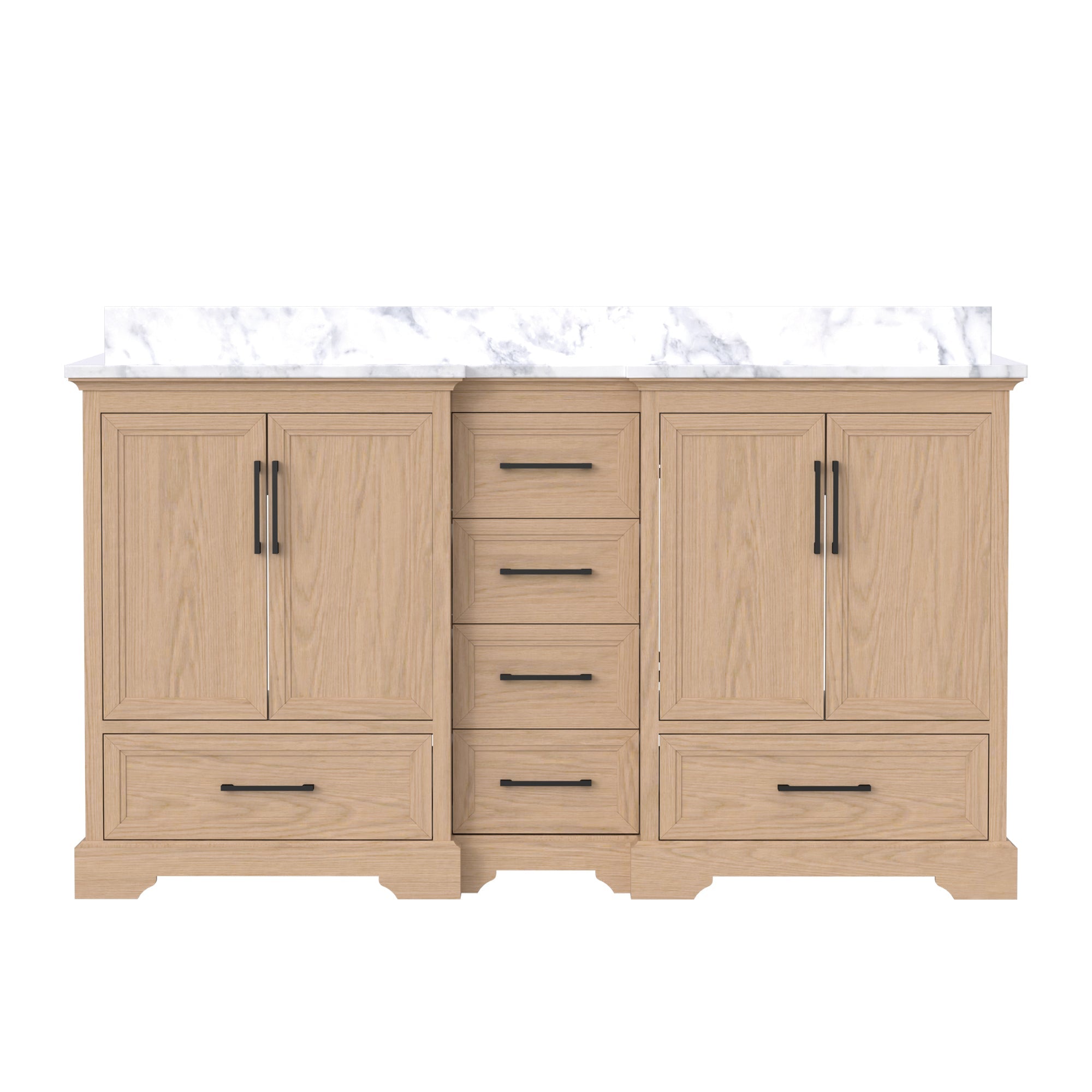 Nobilis 60" Freestanding Double Vanity Cabinets with Symmetrical Layou